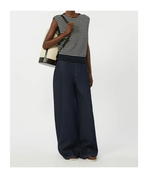 Max Mara Wide Leg Jeans - Navy Blue