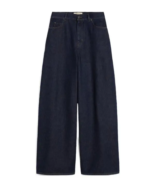 Max Mara Tabella Wide Leg Jeans - Navy Blue