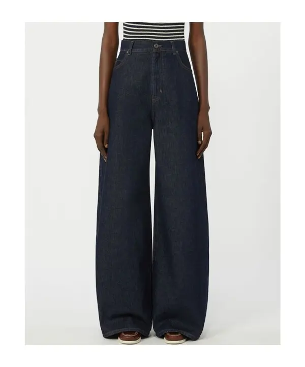 Max Mara Tabella Wide Leg Jeans - Navy Blue