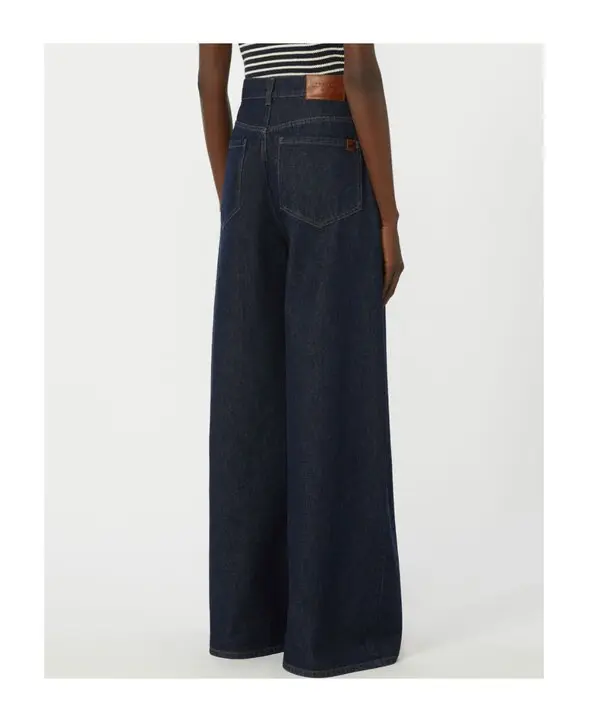 Max Mara Tabella Wide Leg Jeans - Navy Blue