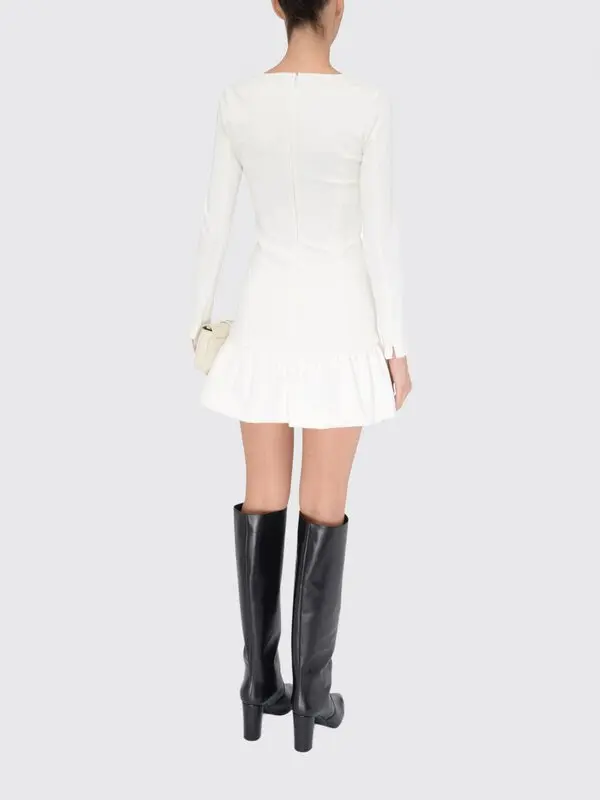 Pinko Square-neck Mini Dress With Ruffled Hem
