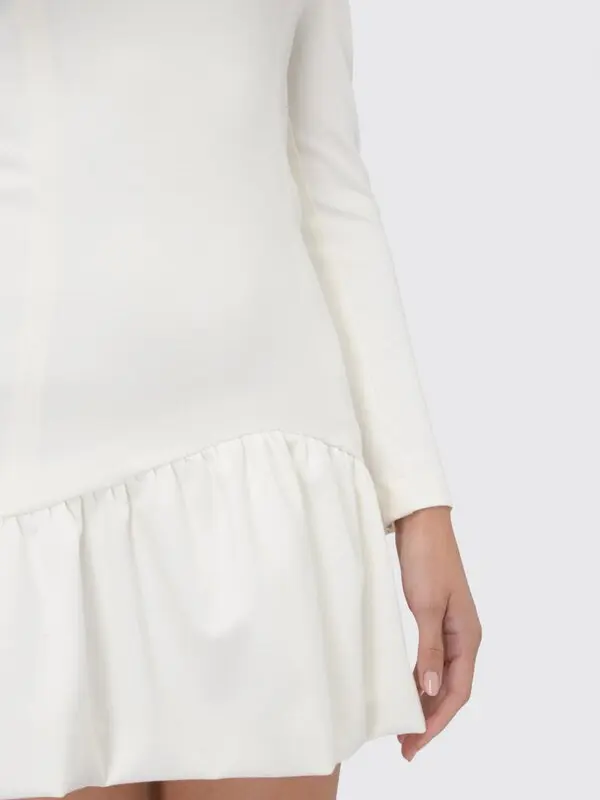 Pinko Square-neck Mini Dress With Ruffled Hem