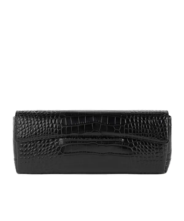 TOTEME Soft Embossed T-clutch Bag - Black