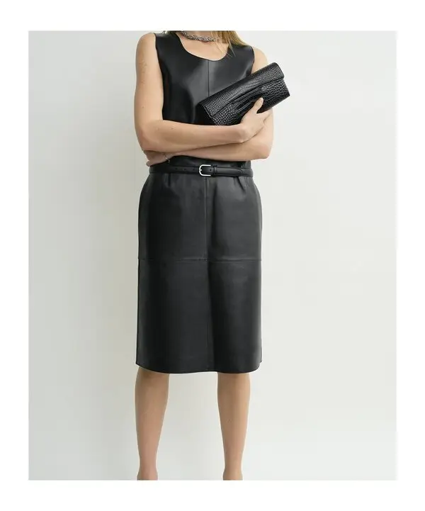 TOTEME Soft Embossed T-clutch Bag - Black