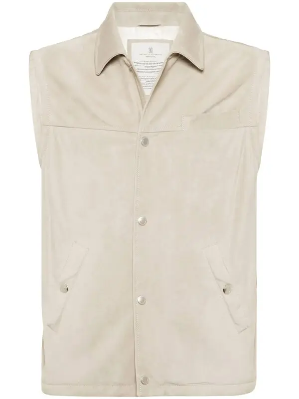 Brunello Cucinelli Sleeveless Button-up Gilet - Rope