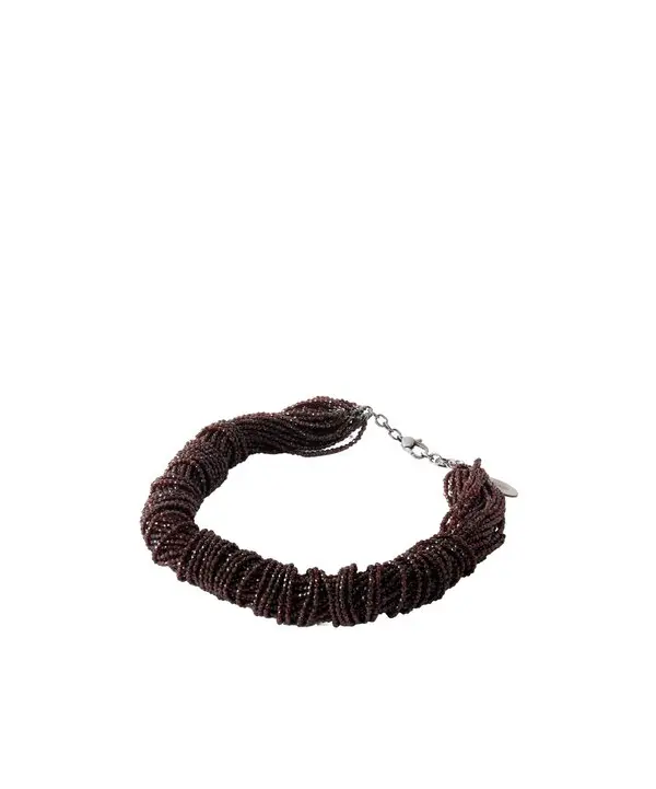 Brunello Cucinelli Beaded Necklace - Burgundy