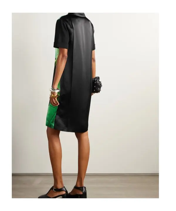 JIL SANDER Printed Satin Midi Dress