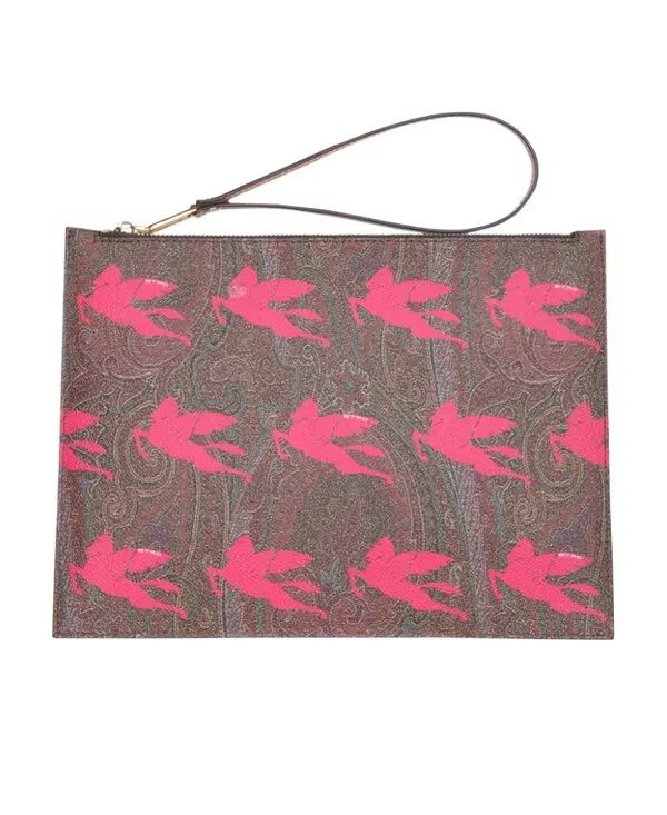 Etro Pegasus Paisley-print Clutch Bag - Multicolor