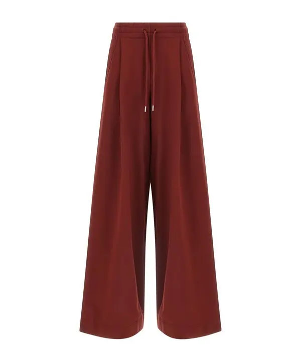 Dries Van Noten Loose Fit Pleated Sweatpants - Red
