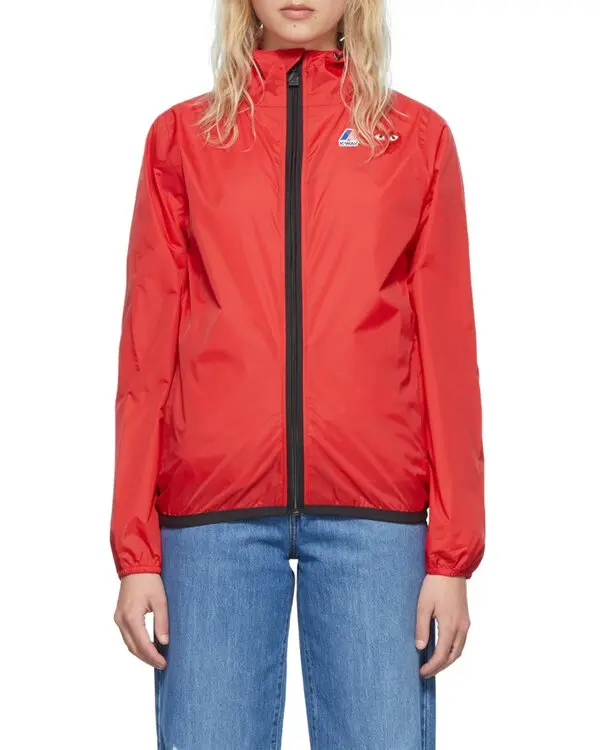 Play Comme Des Garcon X K-way Hooded Zip-up Jacket - Orange
