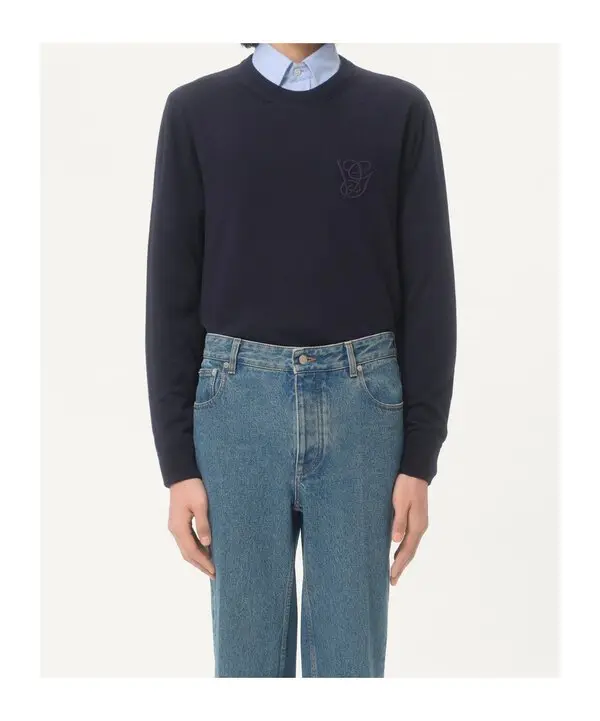 Valentino Garavani Vlogo Embroidered Crewneck Jumper