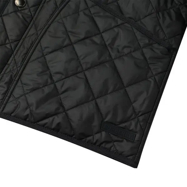 Burberry Quilted Long-sleeve Jacket With Classic Collar