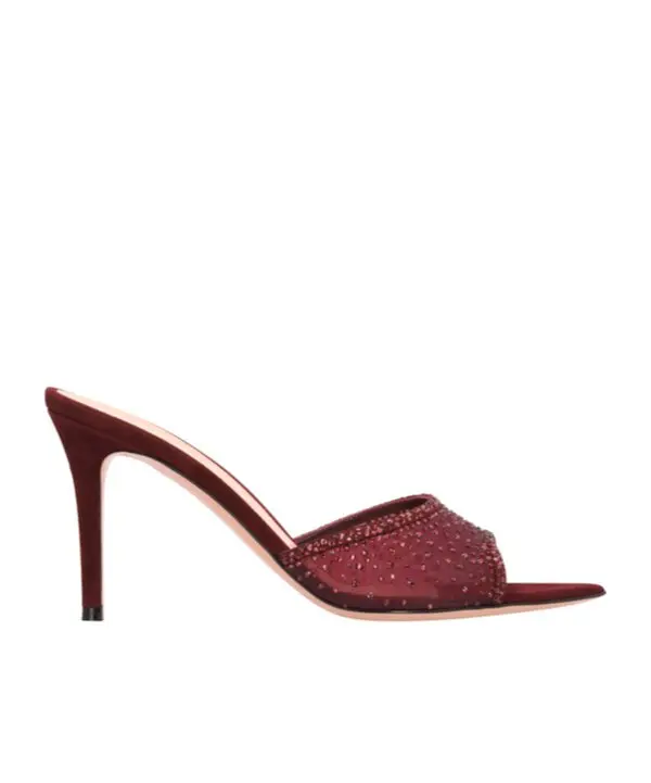 GIANVITO ROSSI Rania Heeled Sandals - Red