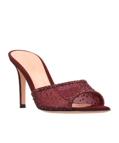 GIANVITO ROSSI Rania Heeled Sandals - Red