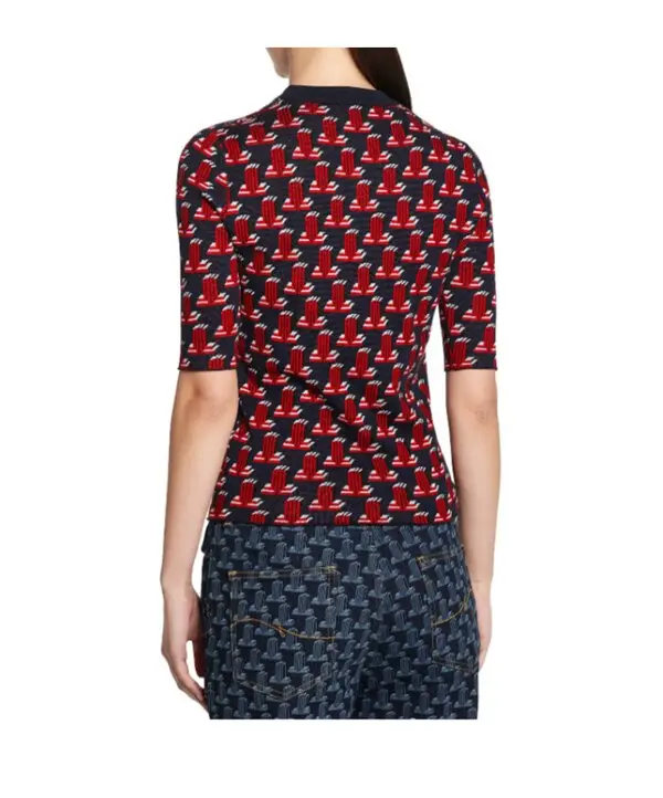 LANVIN 3d Jl" Detail Knit Top