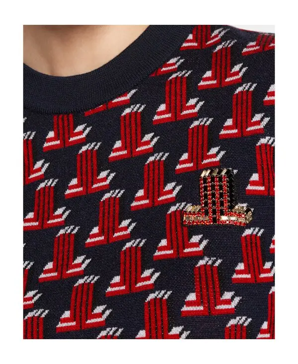 LANVIN 3d Jl" Detail Knit Top