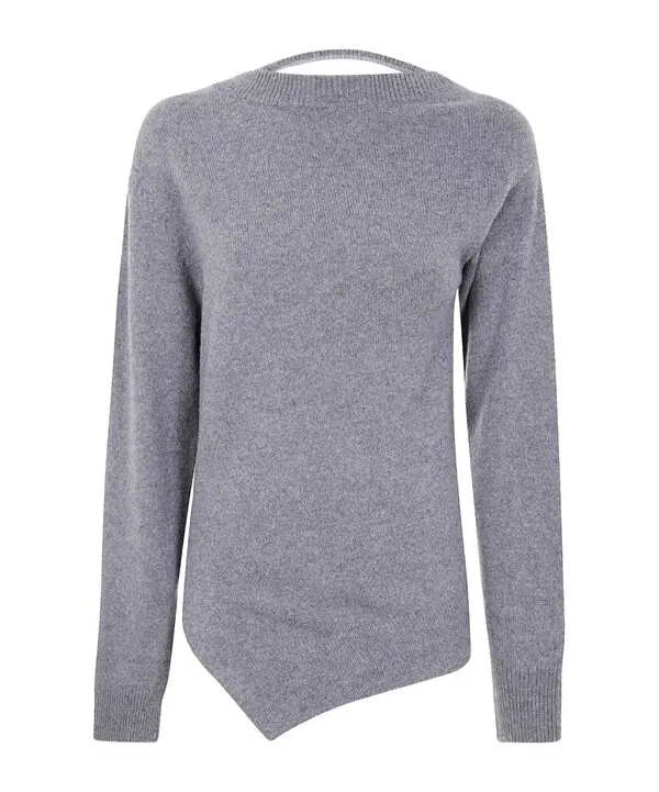 RÓHE Deconstructed Two-way Sweater With Open Back - Medium Grey