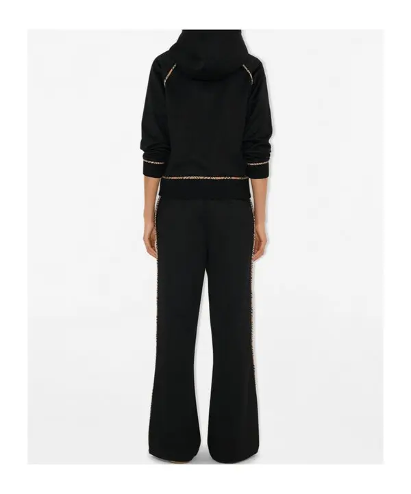 Burberry Zip-up Drawstring Hoodie With Equestrian Knight Design