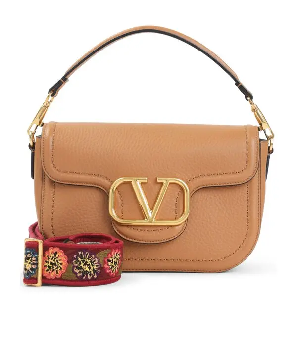 Valentino Garavani Vlogo Flap Shoulder Bag - Nude