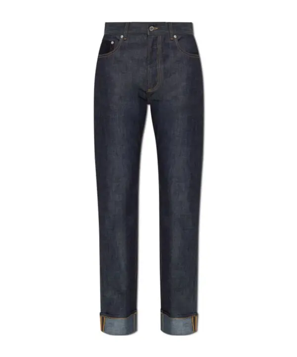 Bottega Veneta Turn-up Hem Straight Leg Jeans