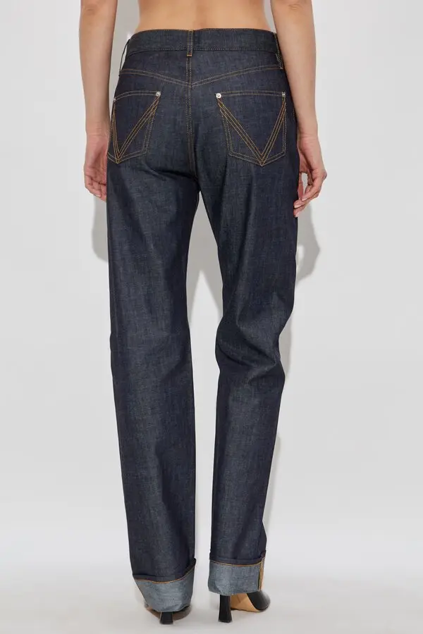 Bottega Veneta Turn-up Hem Straight Leg Jeans
