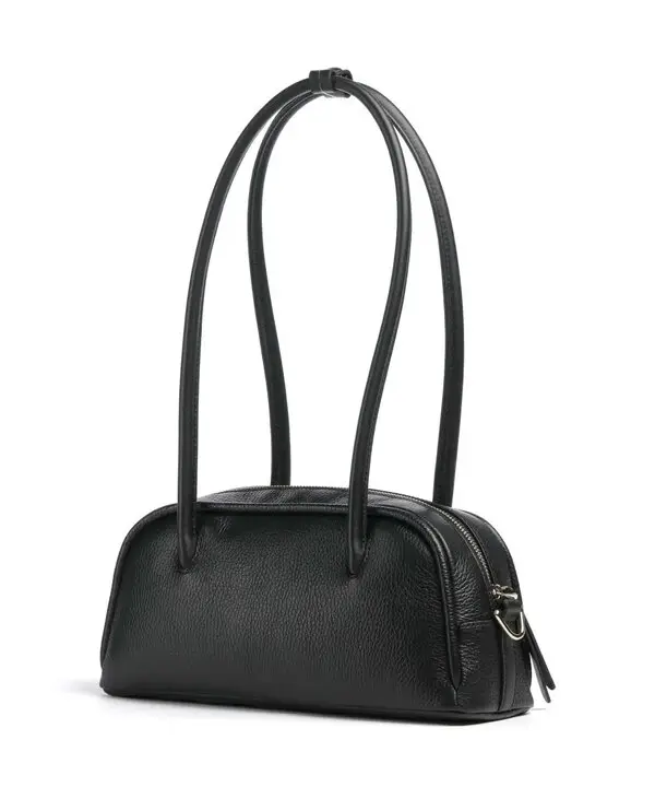 COCCINELLE Logo-lettering Zipped Shoulder Bag - Black