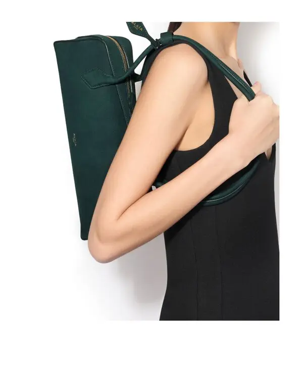 Alaïa Le Teckel Medium Bag In Nubuck - Green