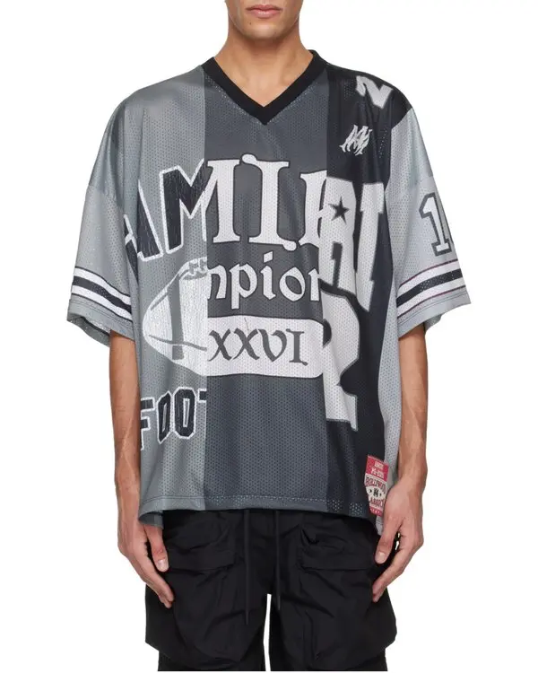 Amiri Mesh Crewneck T-shirt - Gray