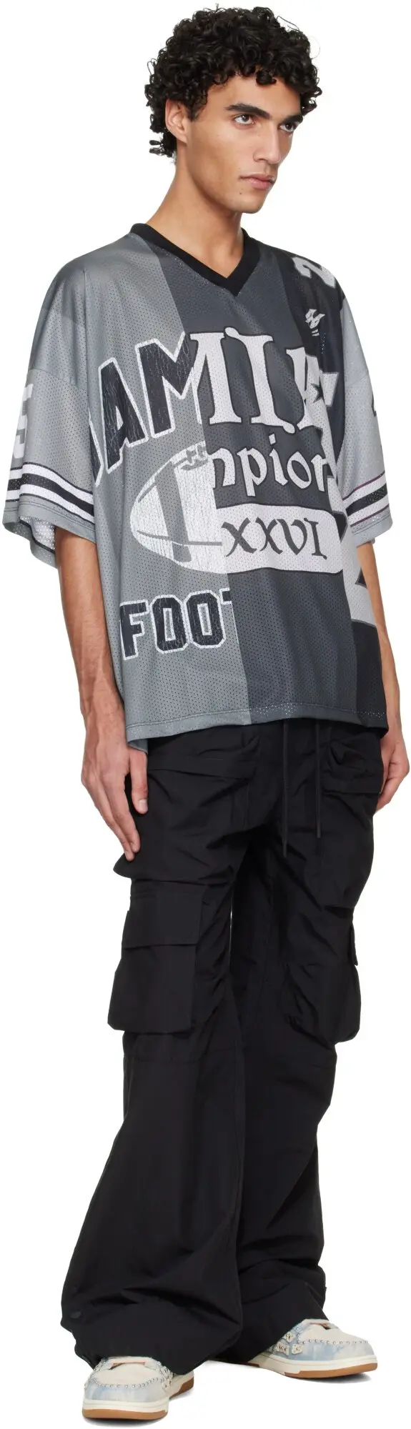 Amiri Mesh Crewneck T-shirt - Gray