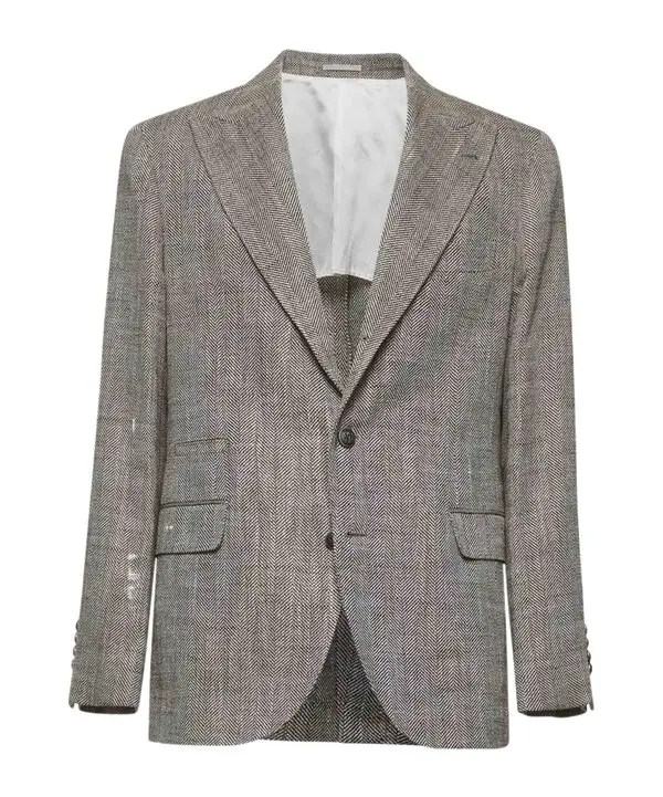 Brunello Cucinelli Chevron Blazer