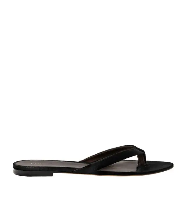 THE ROW Sacha Flip Flops - Black