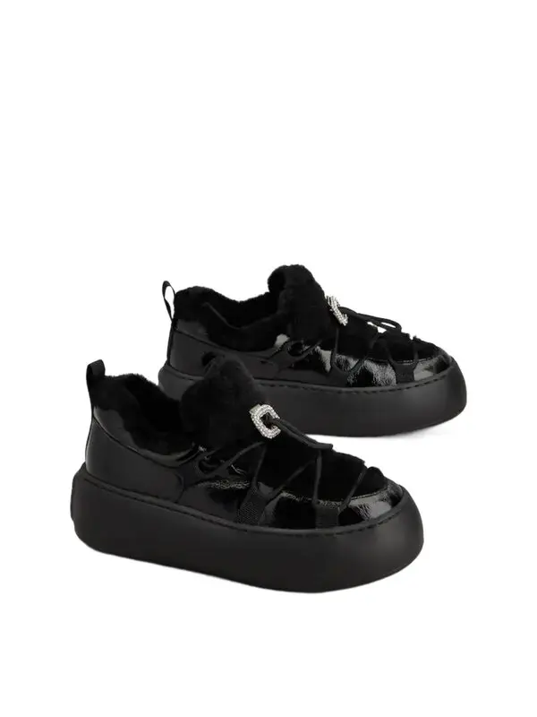 ROGER VIVIER Viv' Up Sneakers With Crystal Buckle