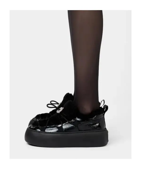 ROGER VIVIER Viv' Up Sneakers With Crystal Buckle