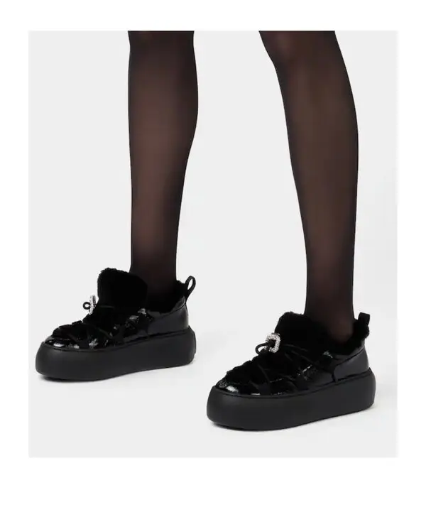 ROGER VIVIER Viv' Up Sneakers With Crystal Buckle