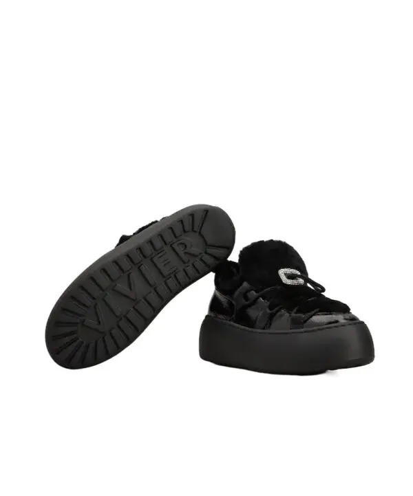 ROGER VIVIER Viv' Up Sneakers With Crystal Buckle