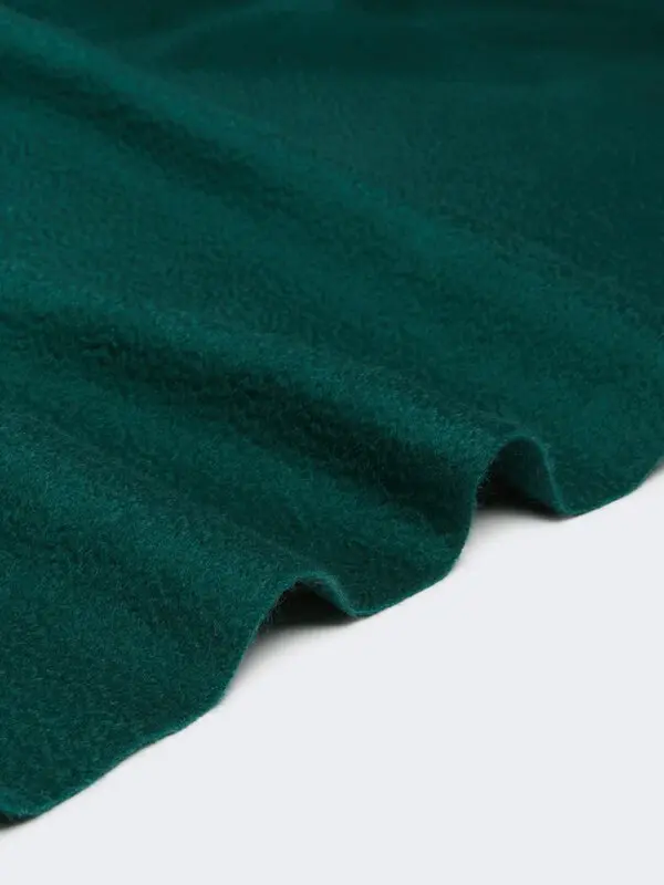 Max Mara Cashmere Stole With Embroidery And Fringing - Green