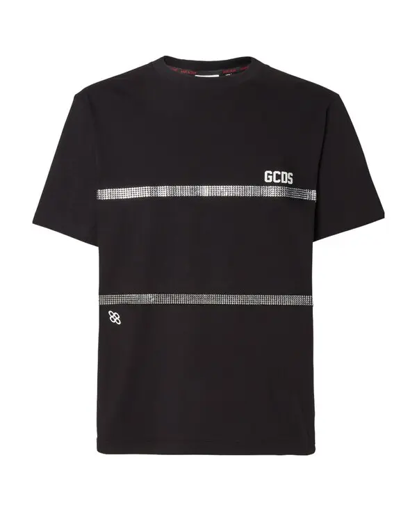 Gcds Embellished Crewneck T-shirt - Black