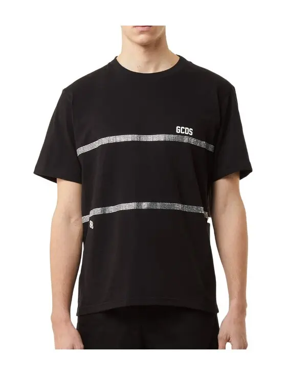 Gcds Embellished Crewneck T-shirt - Black