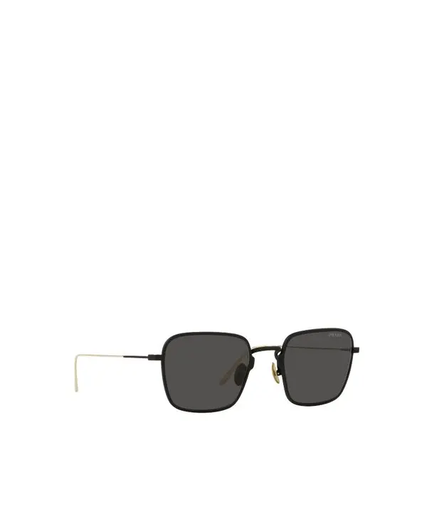 Prada Square Frame Sunglasses With Golden Logo