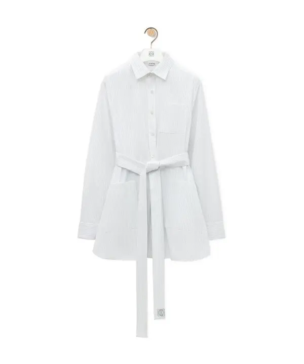 Loewe Belted Blouse With Anagram Embroidery