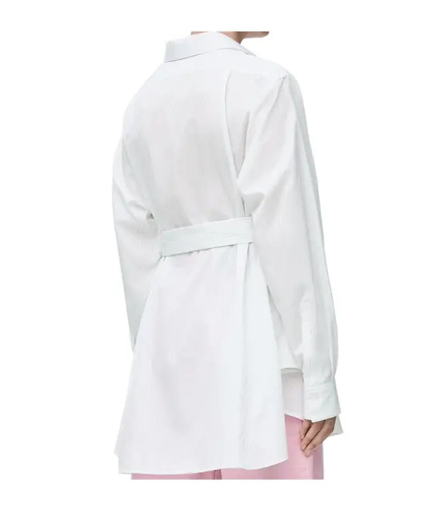 Loewe Belted Blouse With Anagram Embroidery