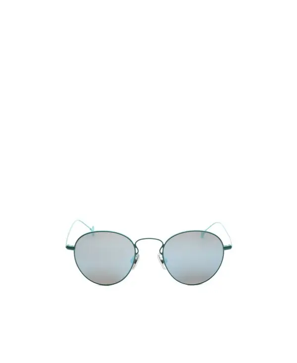EYEPETIZER Round Frame Logo Sunglasses - Gray