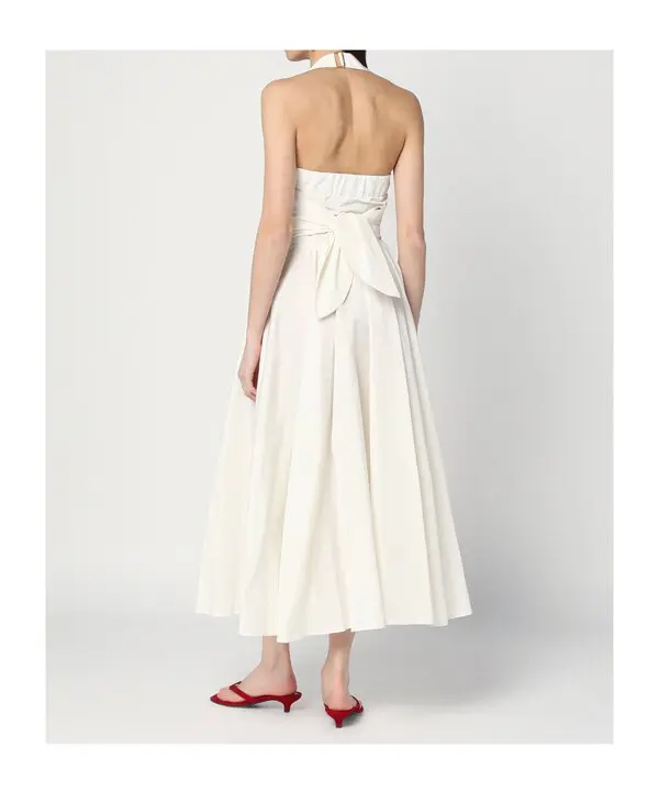 PATOU Halterneck Bow-detailed Sleeveless Dress