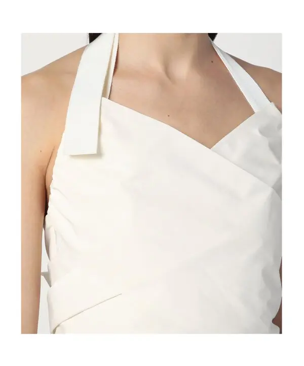 PATOU Halterneck Bow-detailed Sleeveless Dress