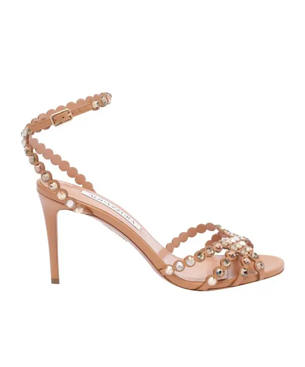 AQUAZZURA Tequila Embellished Stiletto Sandals