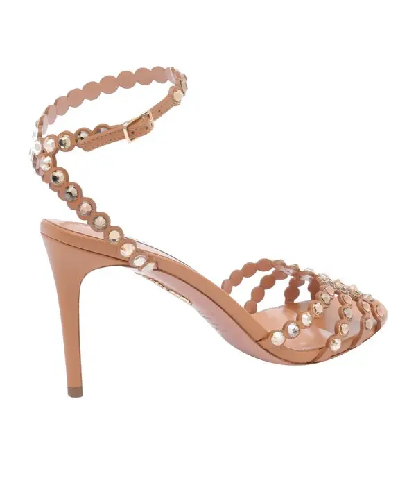 AQUAZZURA Tequila Embellished Stiletto Sandals