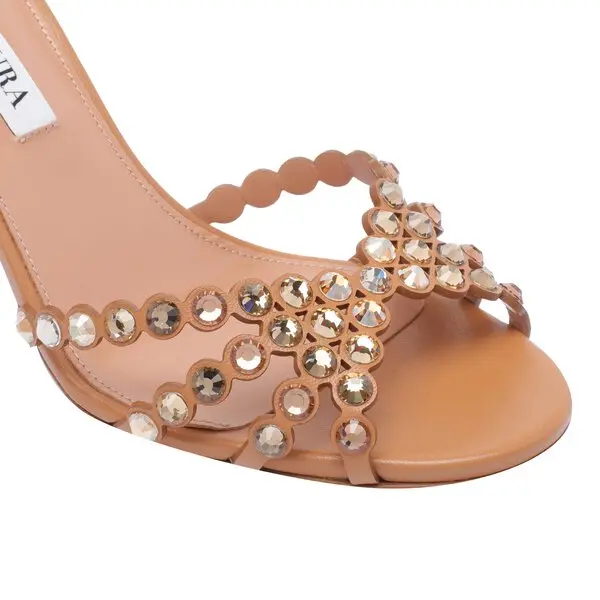 AQUAZZURA Tequila Embellished Stiletto Sandals