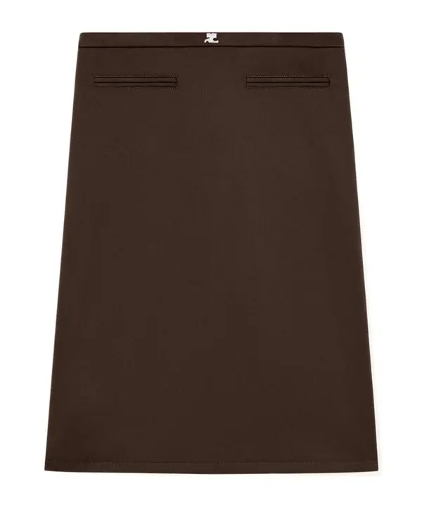 COURREGES Interlock Tracksuit Skirt - Chocolate