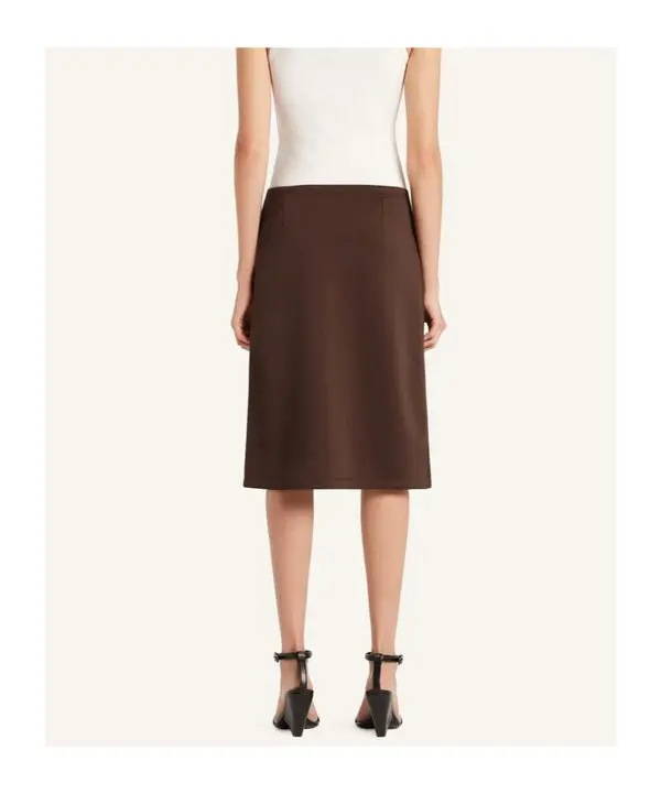 COURREGES Interlock Tracksuit Midi Skirt With Logo Detail - Chocolate