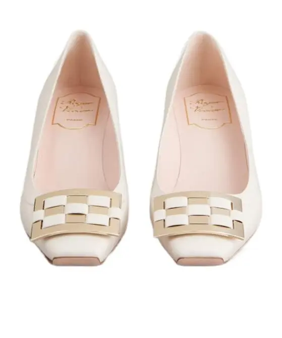 ROGER VIVIER Trompette Pumps In Leather - Cream